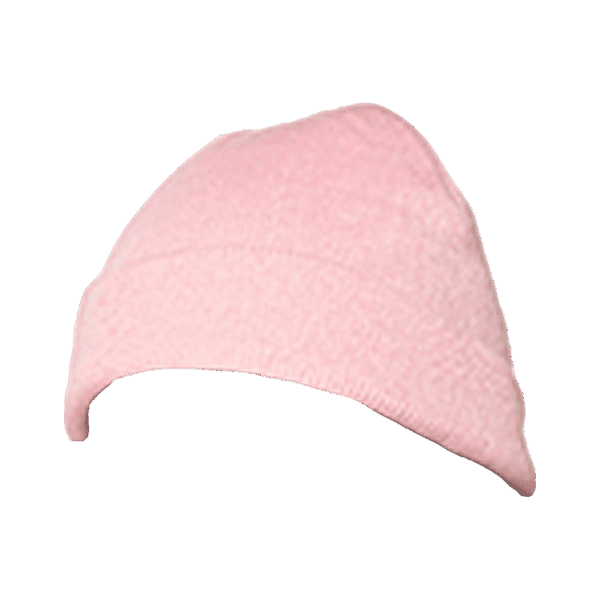 Ladies Pink Plain Knit Turn Up Hat - Harrisons Direct